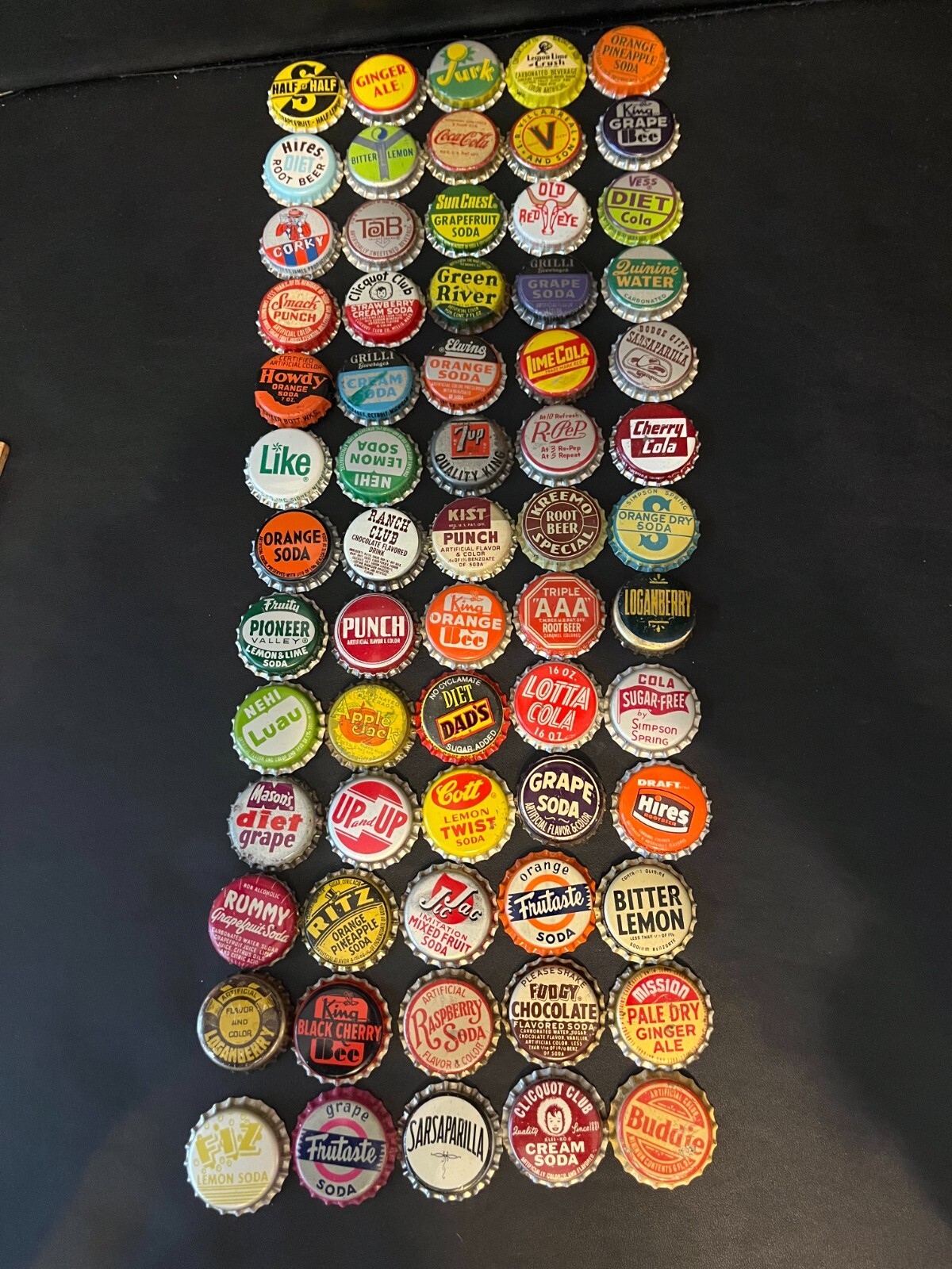 64 Vtg Cork Lined Soda Bottle Caps ~ Lotta Cola, Apply Jack, Howdy ...