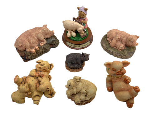 Leonardo, Regency and Harvest Hamlet Fine Art figurines Pigs Lot 6 | eBay