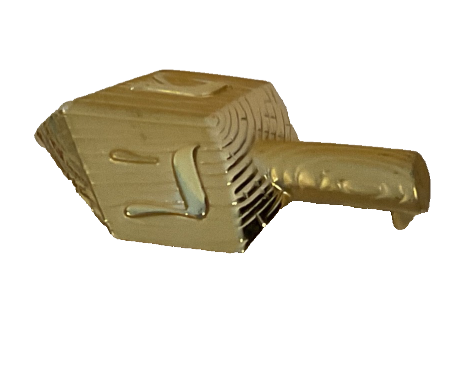 Signed St. Justin SJC Jewish Hanukkah Dreidel Brooch, Pin 2” tall 1-1/4 ...