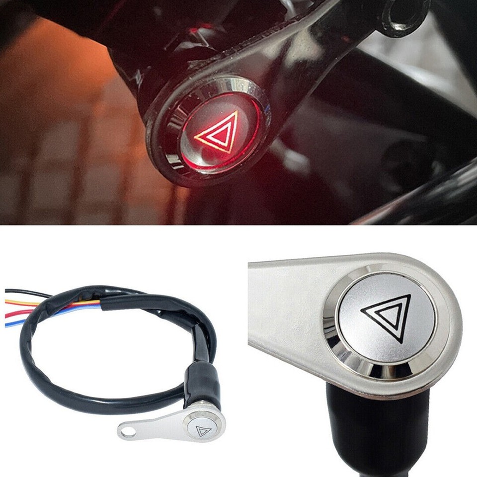 Enhanced Red LED Switch for Motorcycle Handlebar ON+OFF Push Button 12V ...