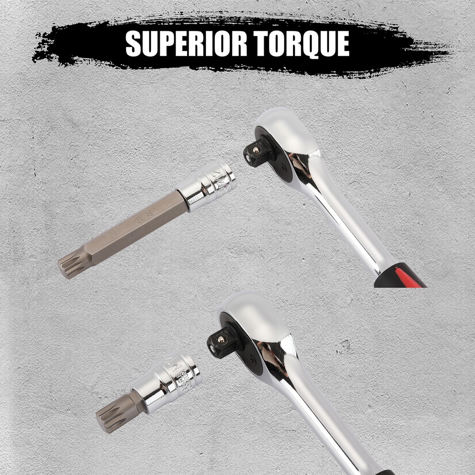 20 Pcs Spline Tip Bit Socket & XZN Triple Square Spline Bit Socket Set ...