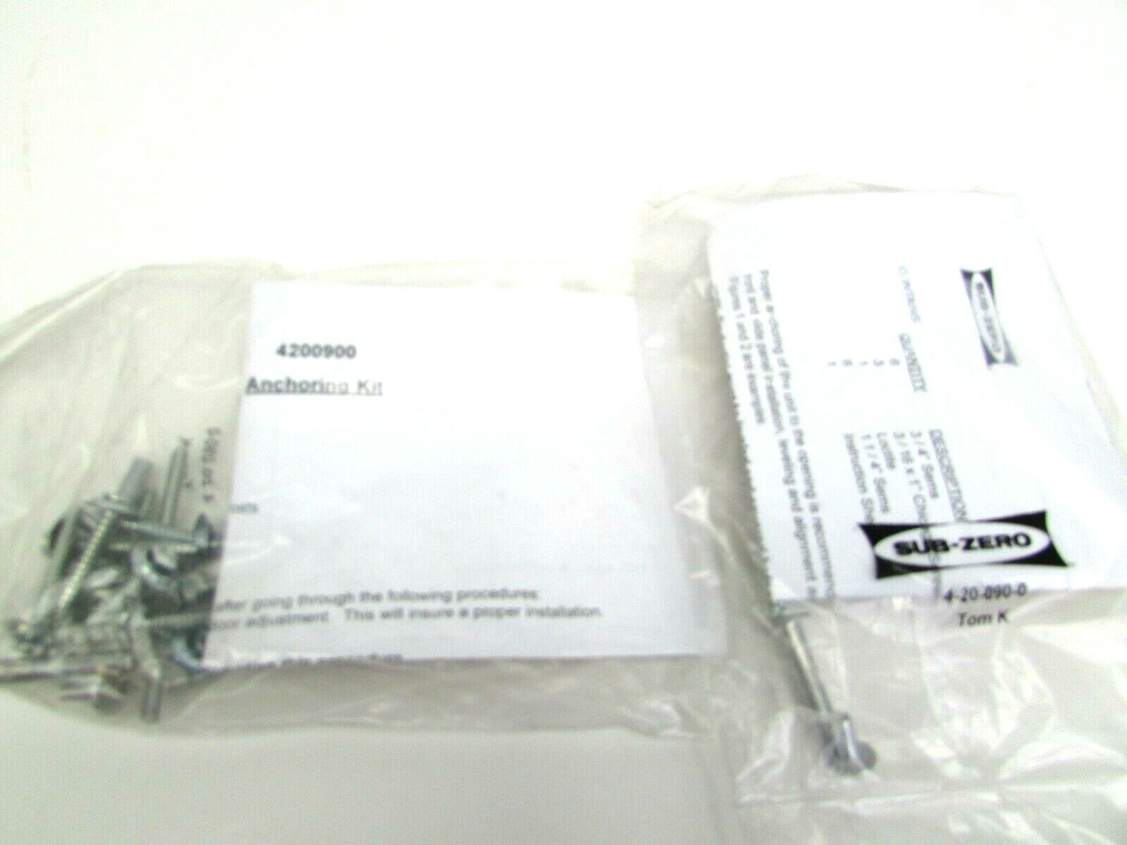 (2) Sub-Zero Anchoring Component Screw Kit, Refrigerator Freezer ...