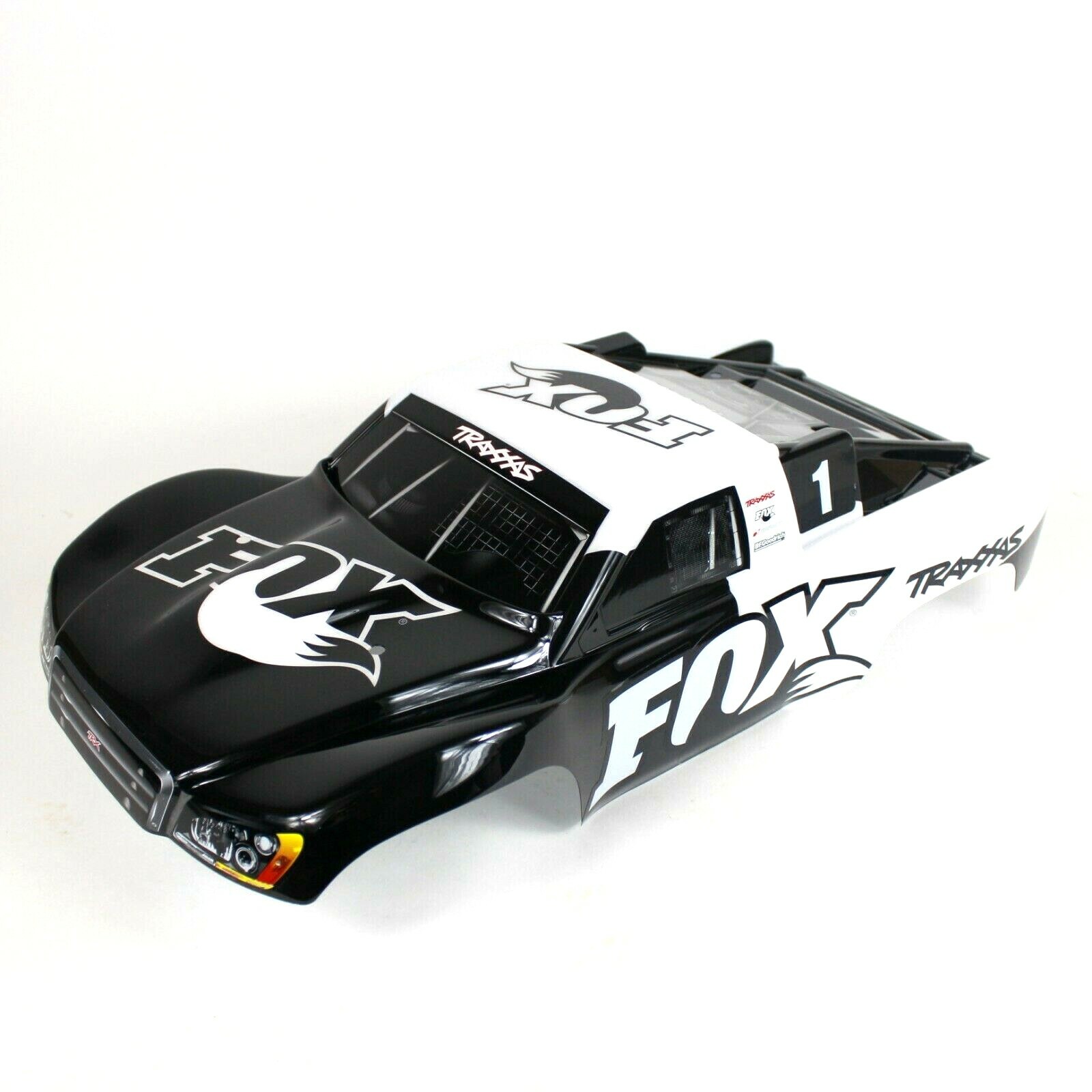Traxxas Slash FOX Racing Body White 2WD Painted & Pre-Cut w/Decals 6849 ...