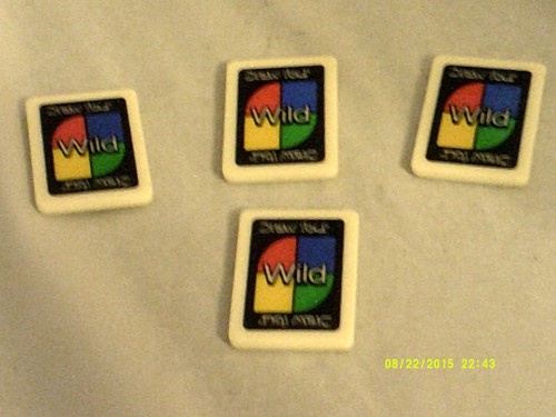 Uno Rummy-Up Game Tile Art Craft Replacement 4 "WILD" Tiles | eBay
