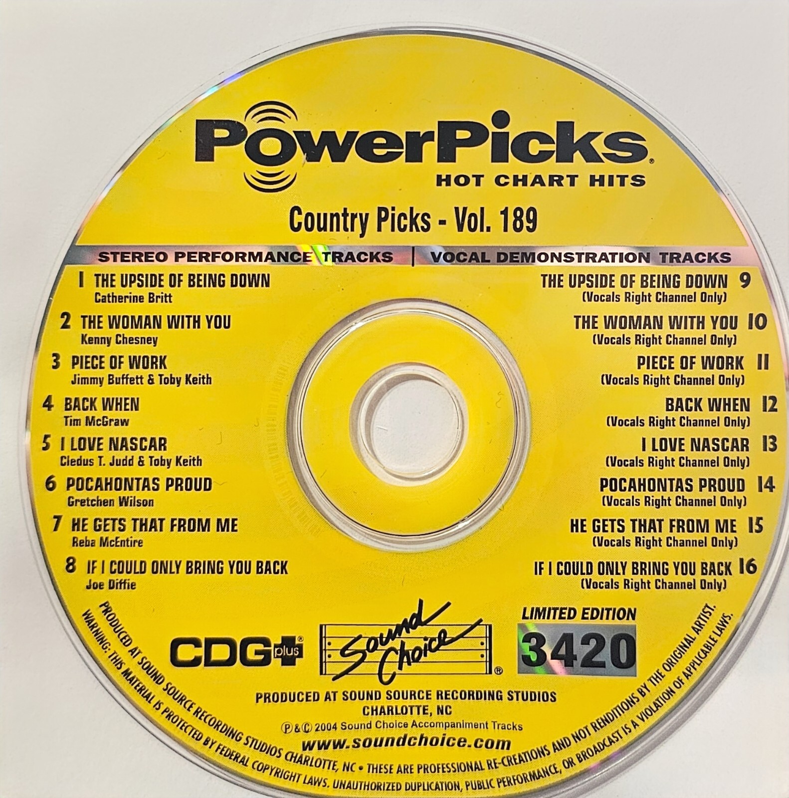 SC3420 SOUND CHOICE KARAOKE CDG | eBay