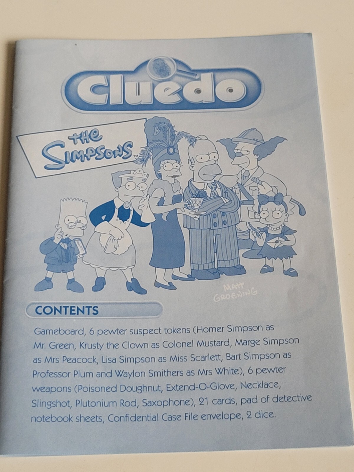 Cluedo Simpsons spares Instruction Booklet Manual ( ONLY ) | eBay UK