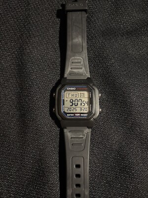 Casio Illuminator Watch Men 40mm Digital Black 3240 W-800H 100m | eBay