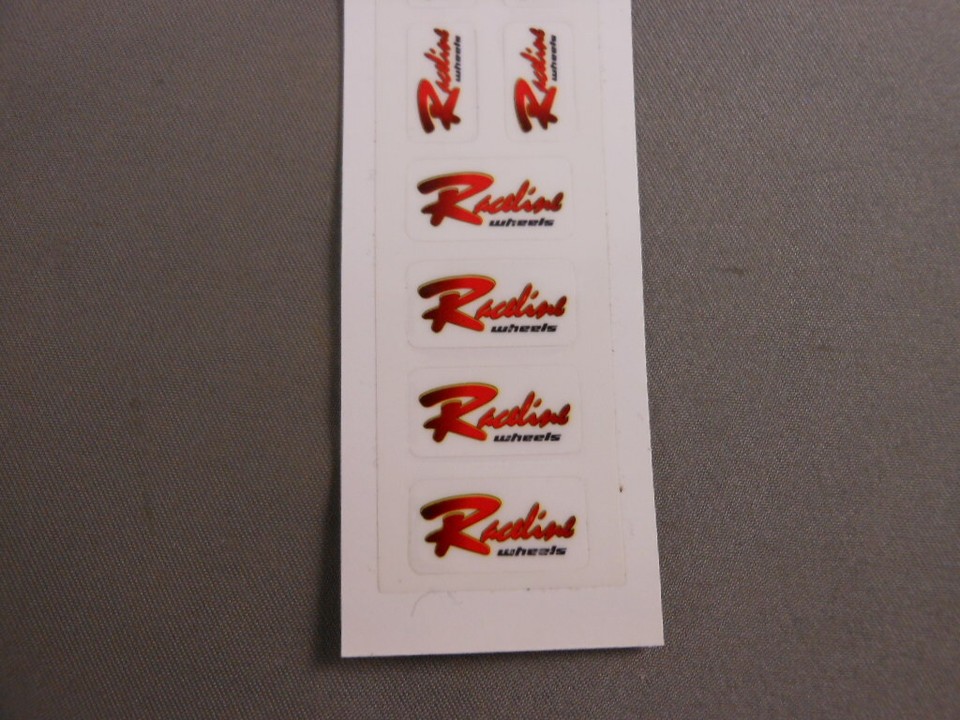 RC4WD 1/10 Scale RACELINE WHEELS Rims Sticker Sheet 10 Body Decals ...
