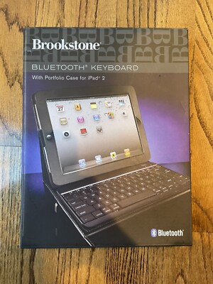BROOKSTONE Bluetooth Keyboard w/Portfolio Case forApple iPad 2 Black | eBay