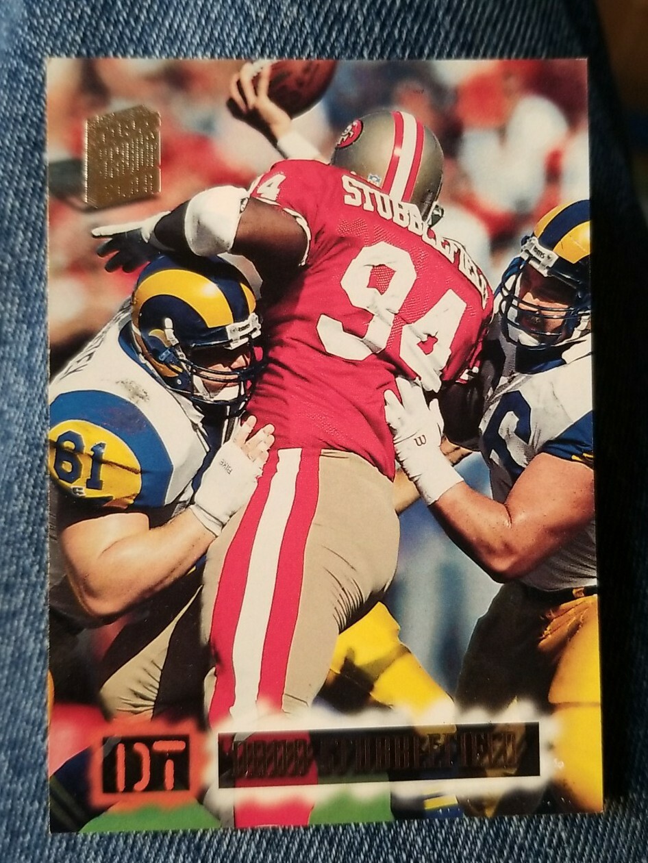 1994 Stadium Club Football Card #80 Dana Stubblefield - San Francisco ...