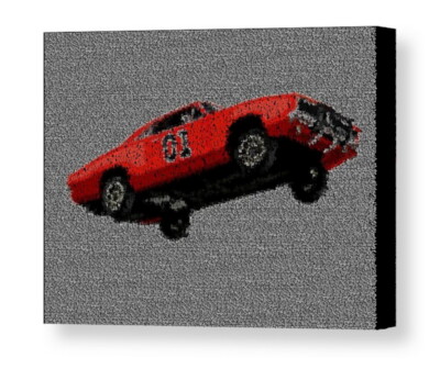 The Dukes Of Hazzard General Lee Car Song Lyrics Mosaic Framed Lim Ed w ...