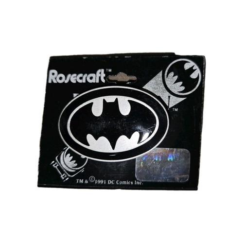 Batman Large Logo Pinback, Brooch, DC Comics, 1991, Black And White, 2 ...