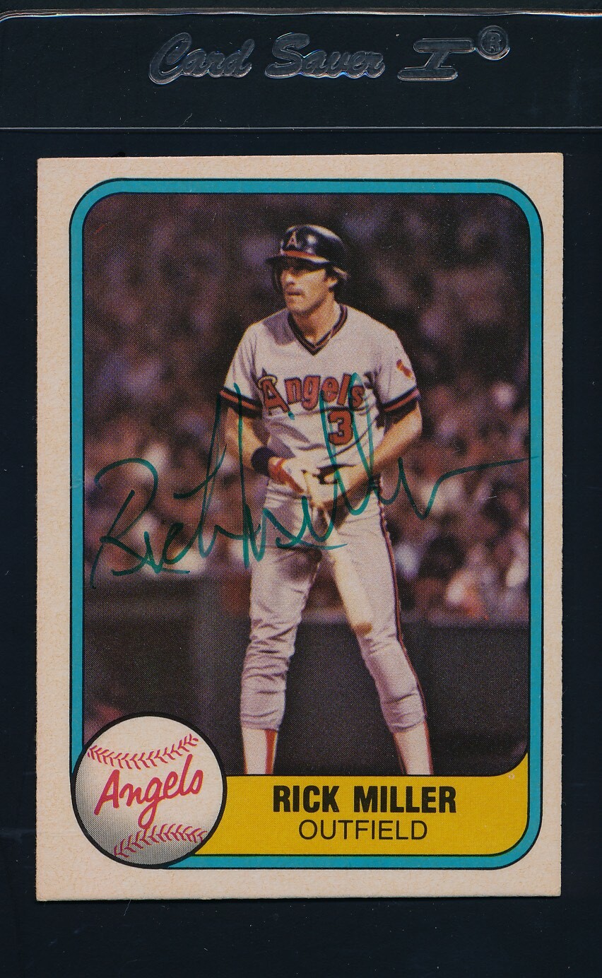1981 Fleer #279 Rick Miller Angels Signed Auto *25868 | eBay