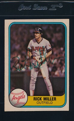 1981 Fleer #279 Rick Miller Angels Signed Auto *25868 | eBay