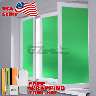 【Frosted Film】 Green Glass Home Bathroom Window Security Privacy ...