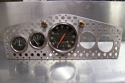 Speed Hole Bomber Aviator Dash Gauge Bezel Flat Aluminum Custom Hot Rod ...
