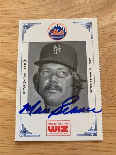 MAC SCARCE SIGNED RARE 1991 NEW YORK METS WIZ SGA BASEBALL CARD #346 ...