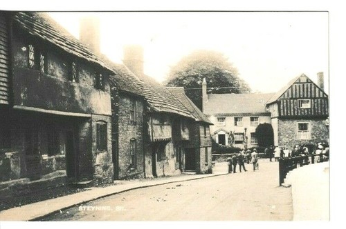 STEYNING, SUSSEX - CHURCH STREET B&W POSTCARD | eBay UK