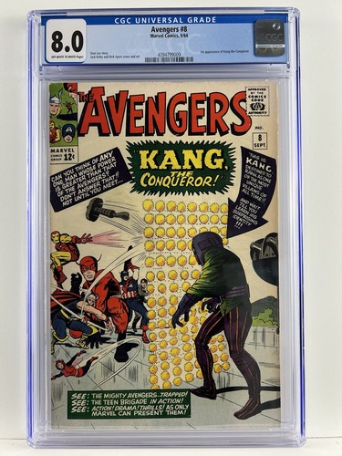 Avengers #8 1964 CGC 8.0 (1st app of Kang the Conqueror) | eBay