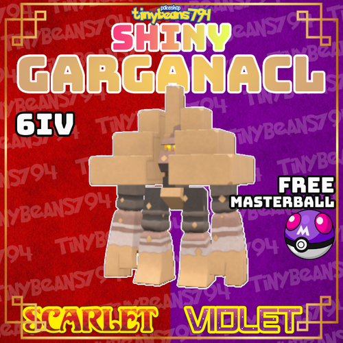 ⭐SHINY GARGANACL⭐6IV Battle Ready⭐Pokemon Scarlet and Violet⭐ | eBay