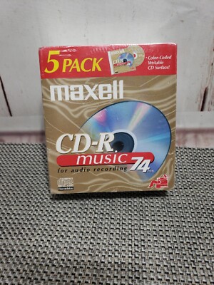 Maxell CD-R 74 Mins CD-R74MU / 5 PACK / Audio Music CD-R Blank ...