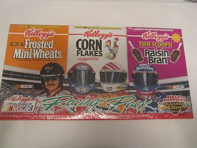 KELLOGG'S Cereal Box RACING PACK 1997 Earnhardt Labonte Gordon Jarrett ...