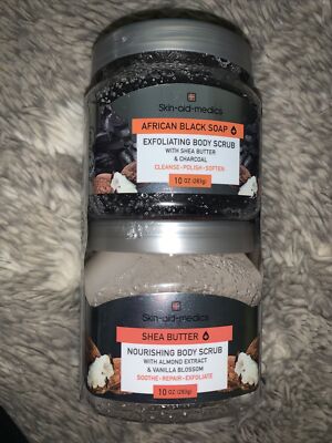 2-Skin-aid-medics Black Soap And Shea Butter / Exfoliate SUGAR SCRUB | eBay