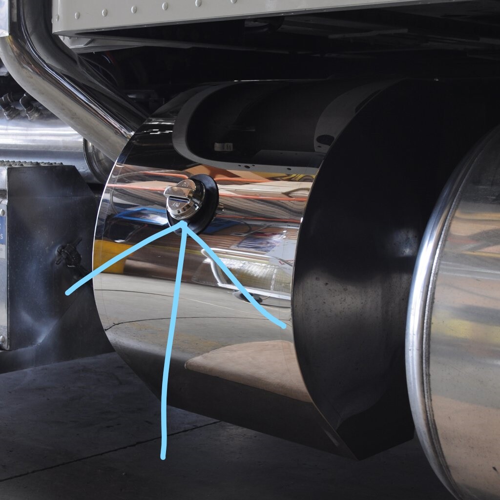 def tank cap chrome plastic stick-on cover Peterbilt kenworth new ...