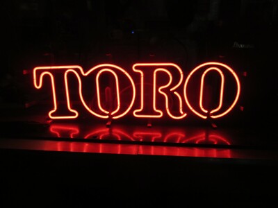 VINTAGE TORO DEALERSHIP NEON ADVERTISING SIGN WORKING. | eBay