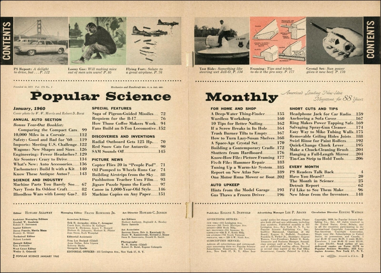 Popular Science - 1960, January - Requiem For the B-17, "Loony Gas" in ...