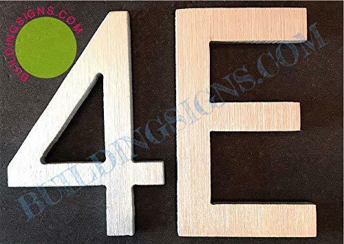 Apartment Number 4E Sign (Brush Silver,, Rust Free, 2.75 inch ...