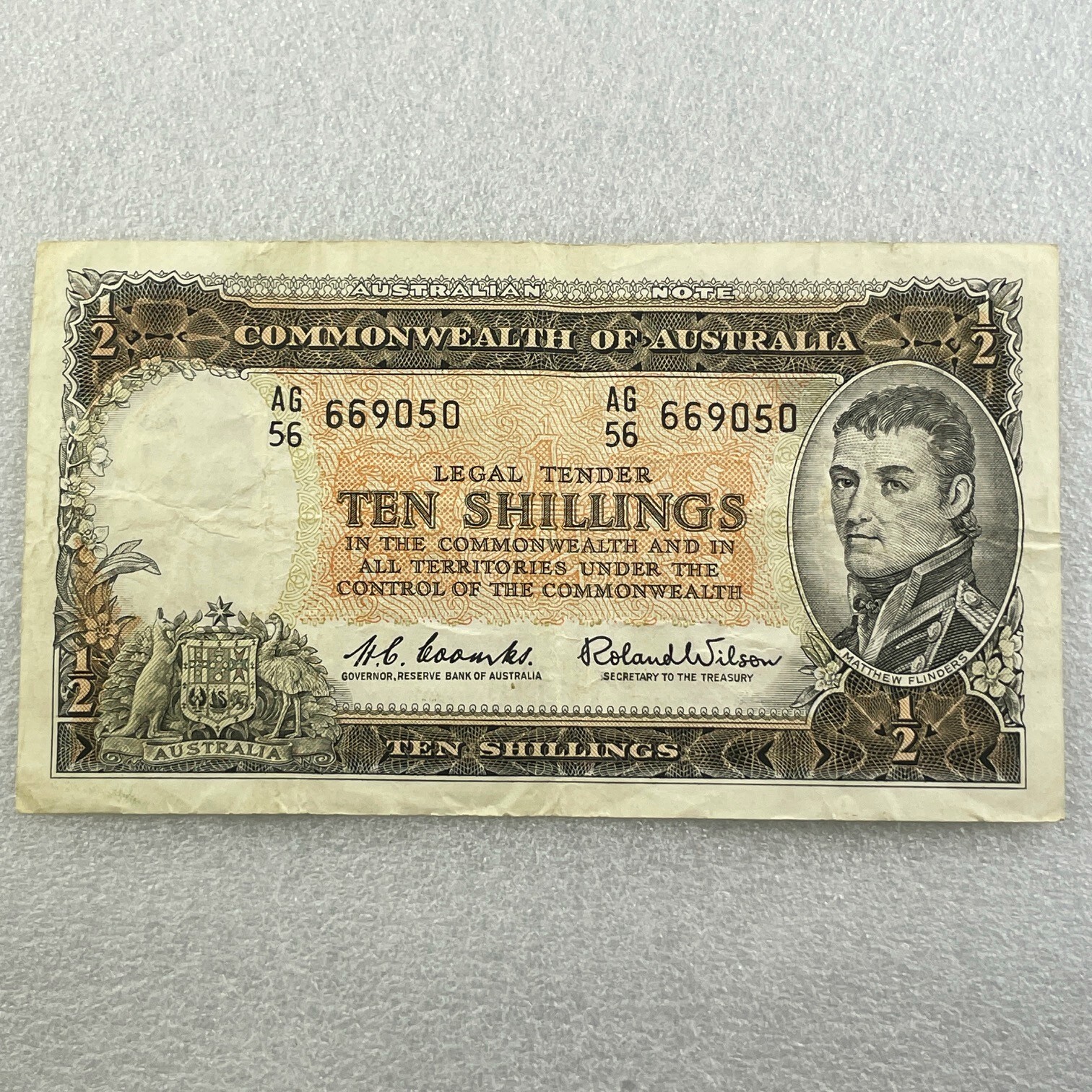 1961 Coombs Wilson R17 FINE Ten Shillings Note - Reserve Bank - FINE ...