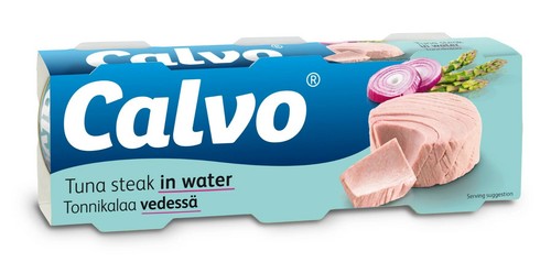 CALVO Premium Tuna Fish Steak in Water Made in Spain 3 Portions Pack ...