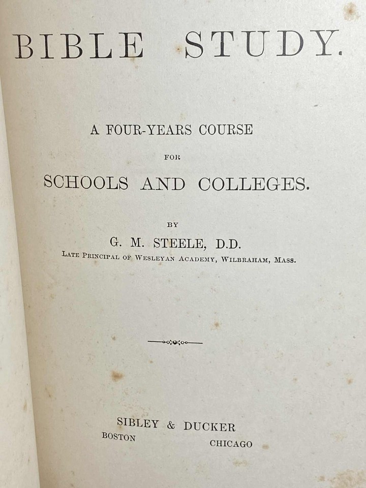 1889 Outlines Of Bible Study Hardback Book | eBay