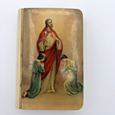 My First Communion Prayer Book E. M. Lohmann Crucifix Celluloid Made In ...