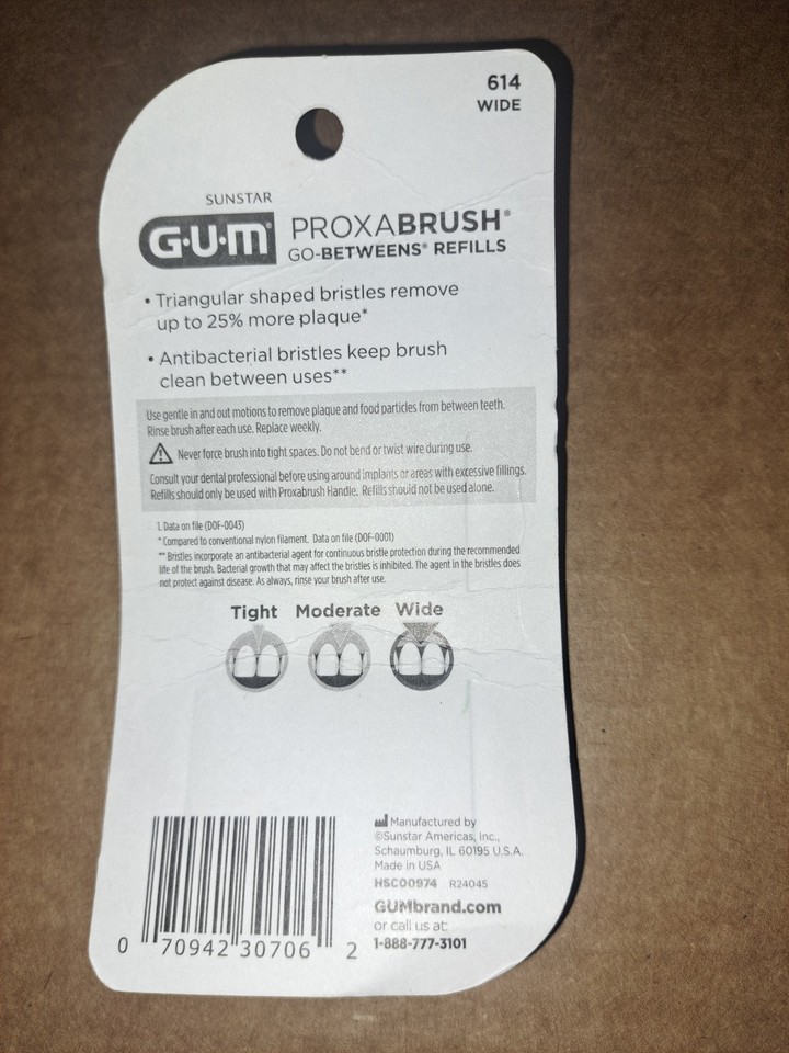Proxabrush Go-Betweens Refills - Wide - with Permanent Handle ...