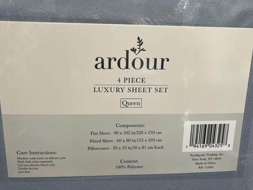 Ardour 4Pc. Sheet Set- Queen SizeNIP | eBay