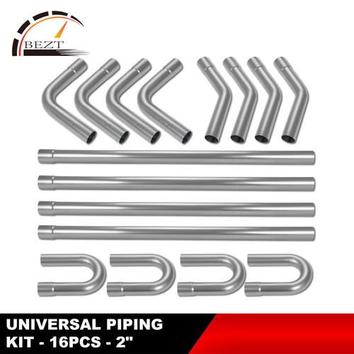 2" Inch Custom Exhaust Tubing Mandrel Bend Pipe Straight & U-Bend Kit ...