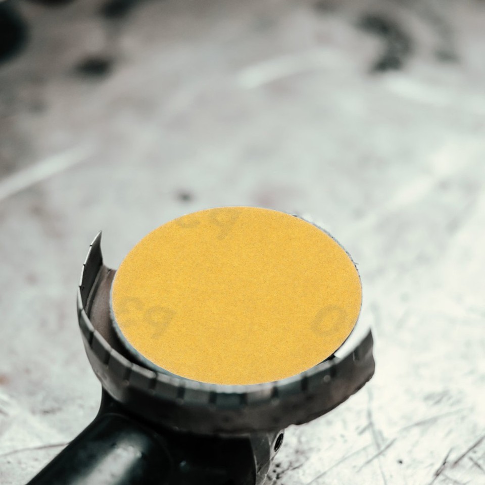 100 Pcs Self Adhesive Sanding Discs Yellow Sandpaper For Wood Metal ...