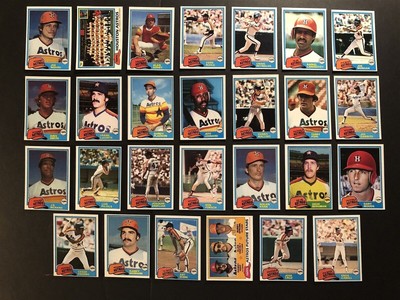 1981 Topps HOUSTON ASTROS Complete TEAM Set NOLAN RYAN Andujar J R ...