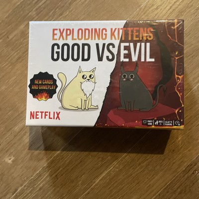 Exploding Kittens: Bored game Good vs Evil New Netflix Card Game Sealed ...