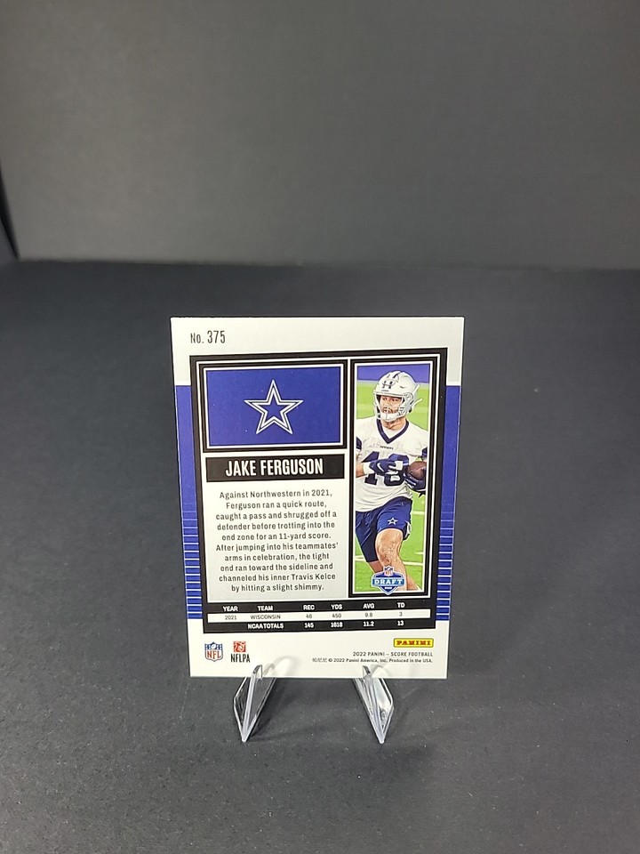2022 Score 375 Jake Ferguson Rookie Card Dallas Cowboys | eBay