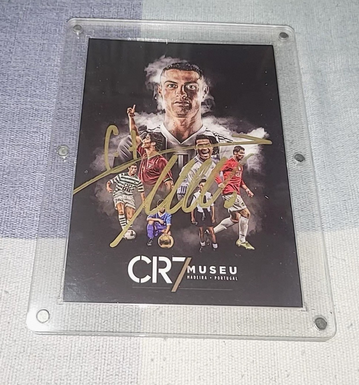 Cristiano Ronaldo CR7 Museum Card - Gold Auto Pen Signature w/ Ink ...