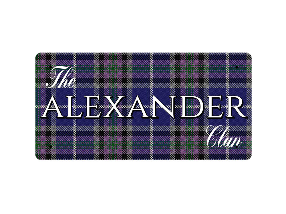 The Alexander Clan (Alexander Of Menstry Tartan) - Metal Sign | eBay UK
