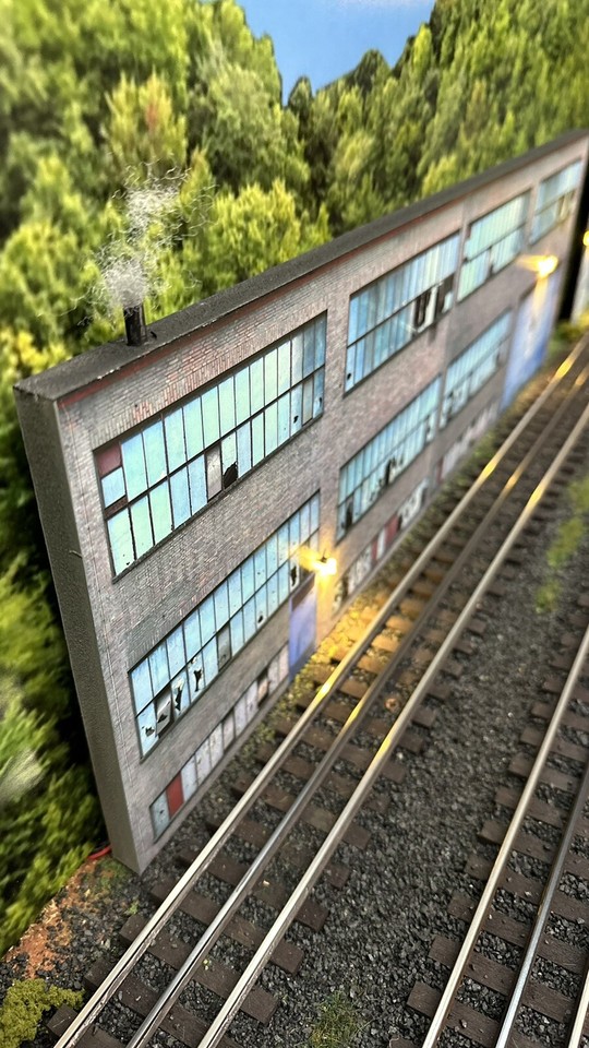 N Scale Scratch Built Industrial #2 Combo - Building Flat/Front Factory ...