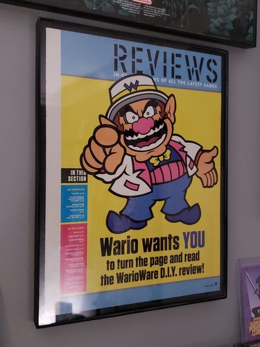 Framed 2010 Super WarioWare DIY Wario DS Video Game Wall Art | eBay