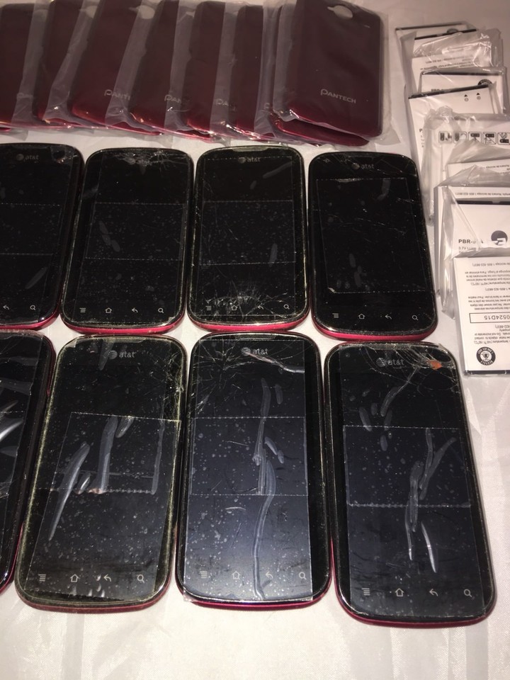 LOT of 10 Pantech Burst P9070 - damage glass see photos Lcd and touch ...
