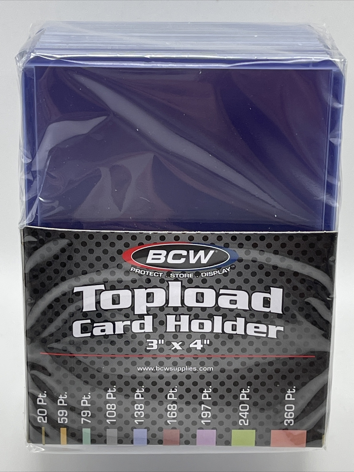 BCW 3X4 Toploaders PREMIUM 20pt Point 1 Pack of 25 for Standard Sized ...