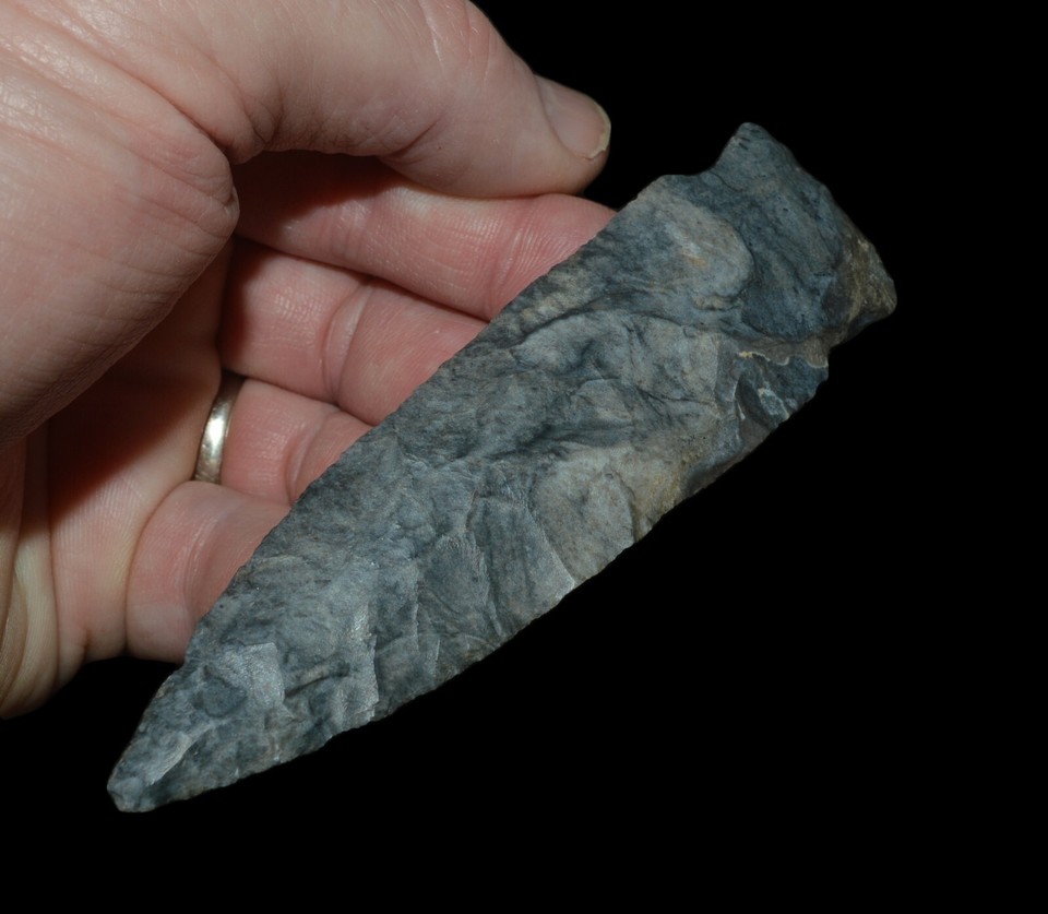 RICE SIDE NOTCH WESTERN MISSOURI INDIAN ARROWHEAD ARTIFACT COLLECTIBLE ...