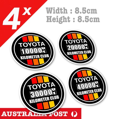Toyota High KILOMETER Club 4WD 4X4 Japanese Vintage Retro Logo Stickers ...